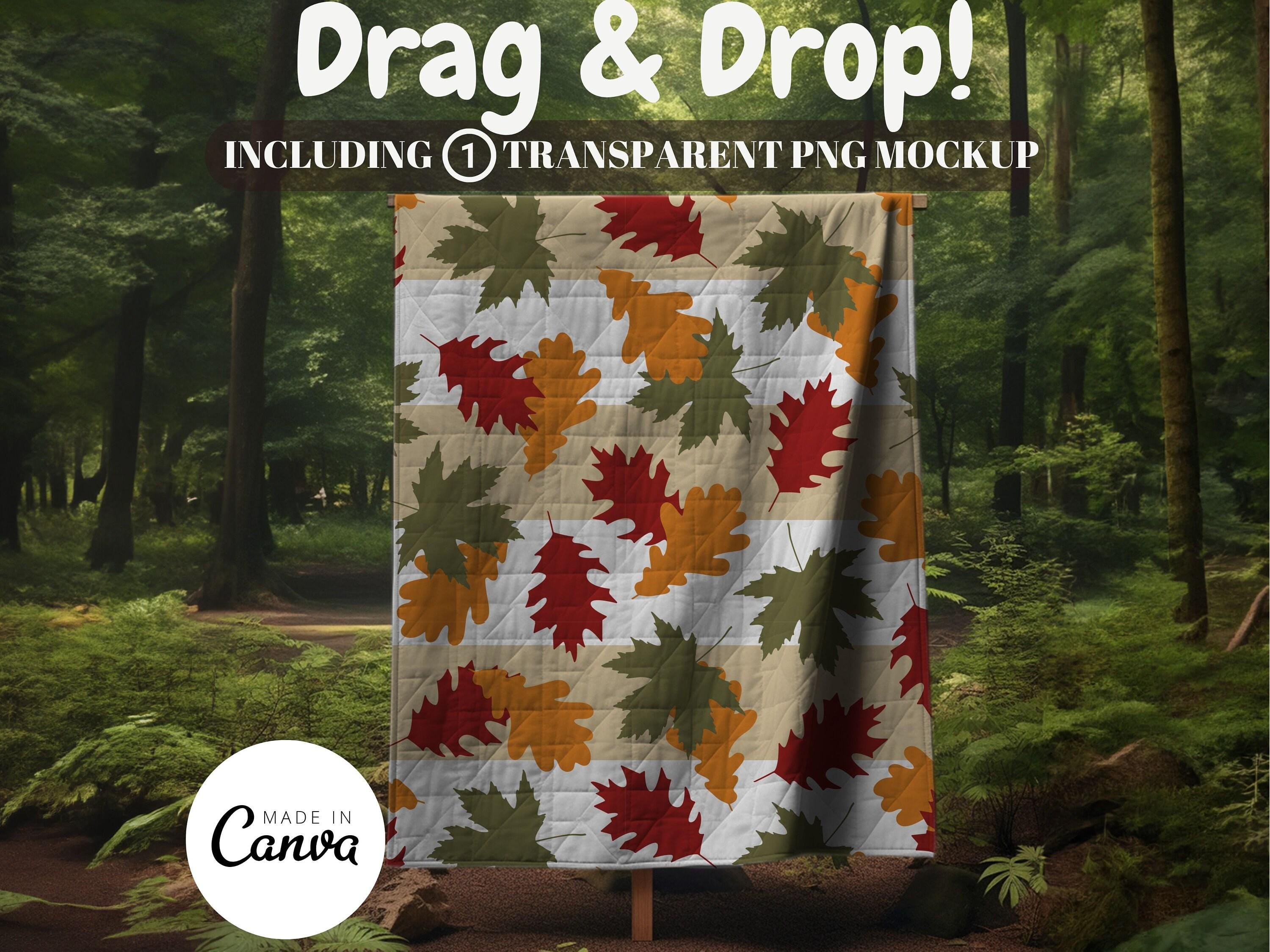 10 Blanket Mockup Bundle, Canva Overlay , Drag and Drop Mockups, Sherpa ...