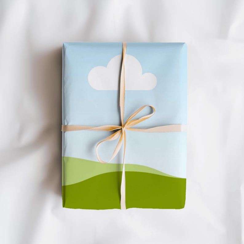Gift Wrap Paper Mockup 2 Canva Template Wrapping Paper Mockup ...