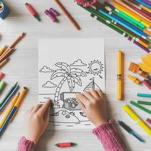 Coloring Page Mockup for Canva and Photoshop, Color Page Mockups ...
