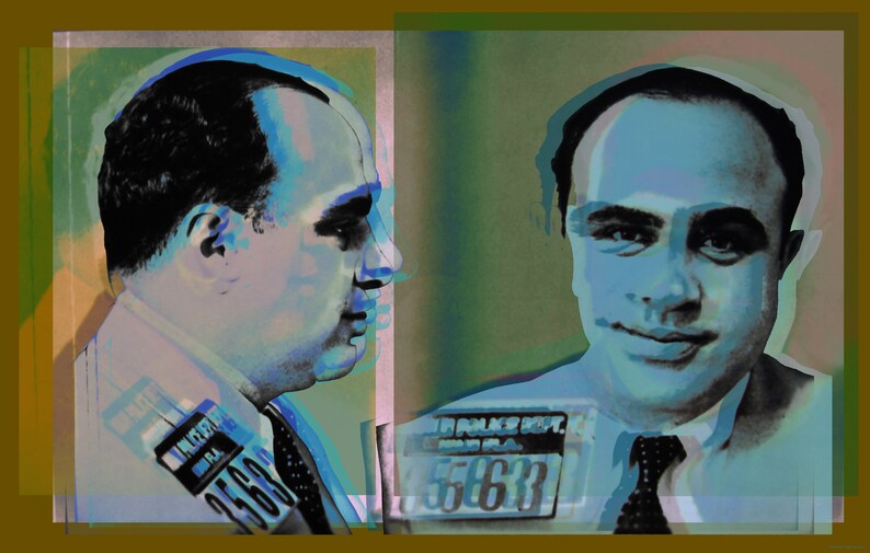 Al Capone Mugshot Pop Art Warhol Style | Etsy