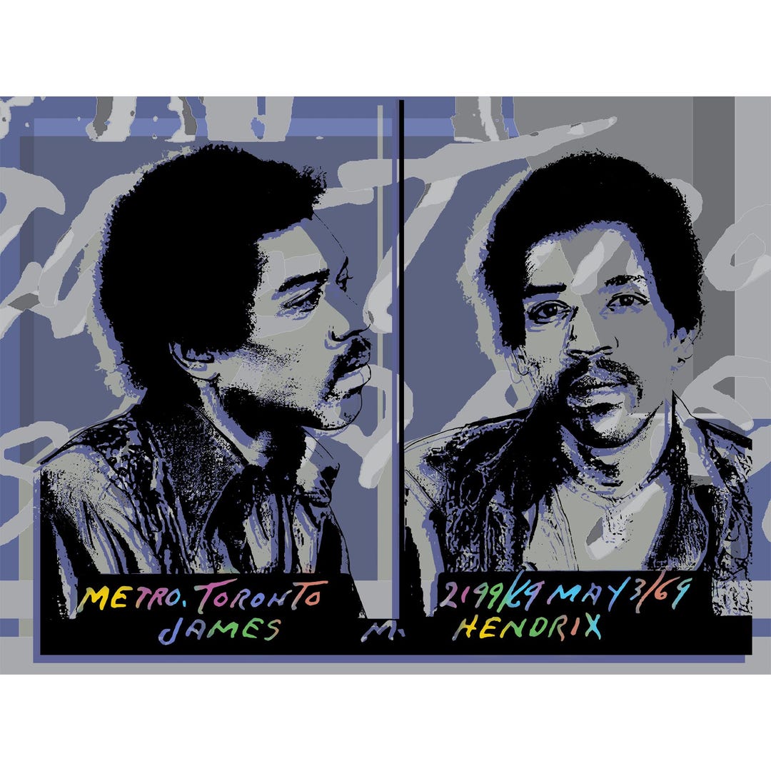 Jimi Hendrix Mugshot Pop Art Warhol Style - Etsy