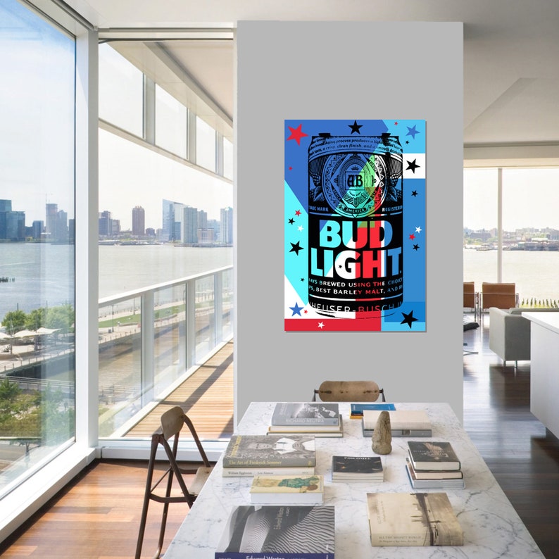 Bud Light Can 24x36 Pop Art Poster Giclee on - Etsy