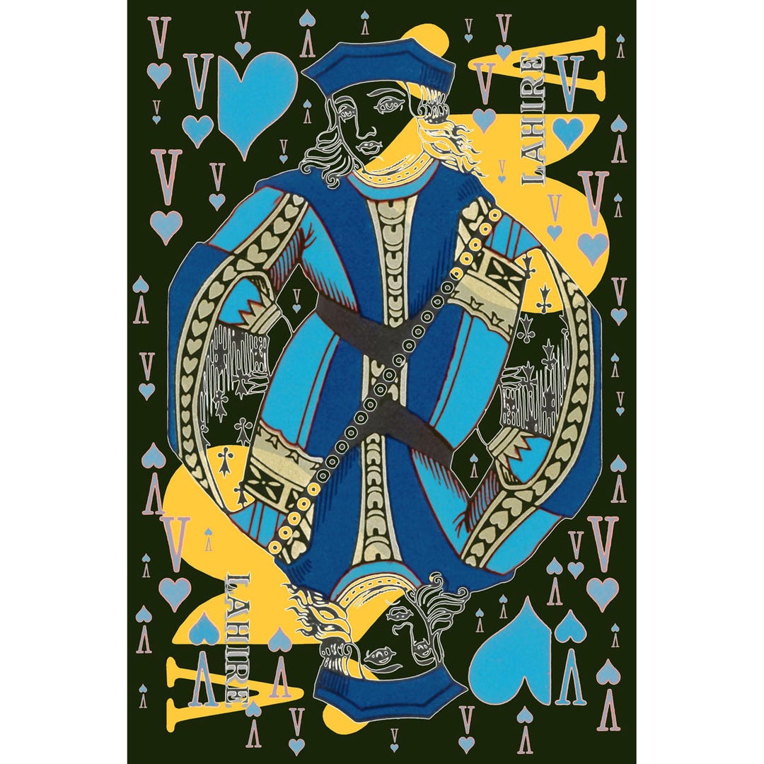 Naipes franceses Lahire, Valet De Coeur, Jack of Hearts Giclee - Etsy ...