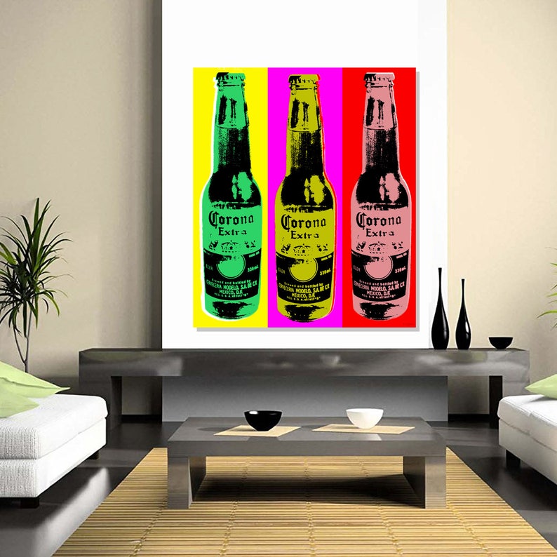 Corona beer Pop Art Warhol style print | Etsy