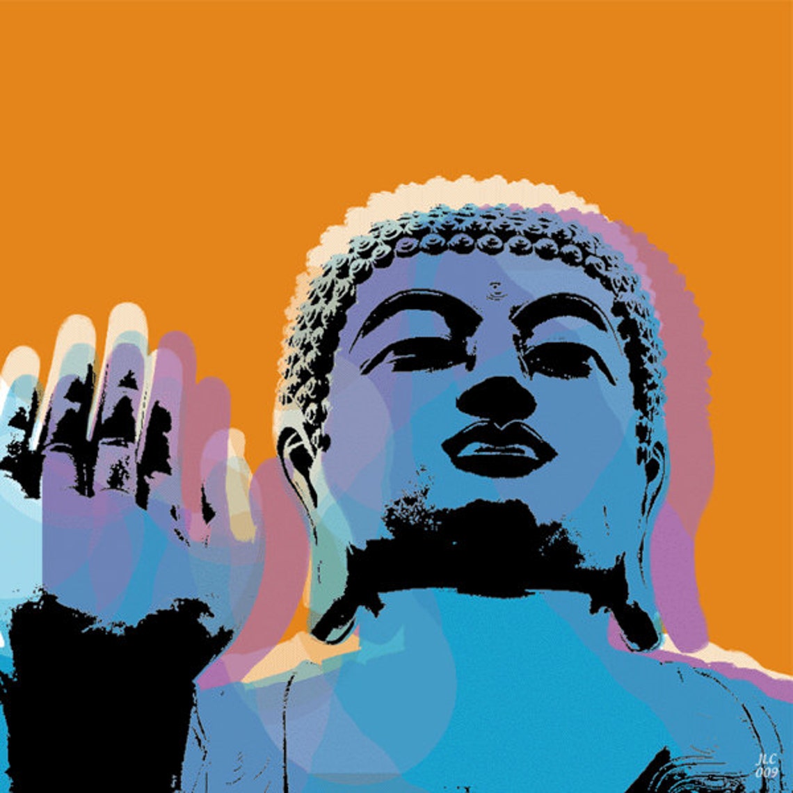 Buddha Pop Art Warhol Style Print | Etsy