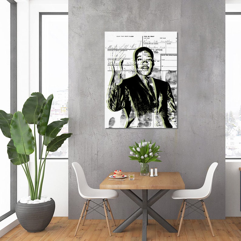 Martin Luther King - MLK - Pop Art Warhol Style Collage on Canvas - Etsy