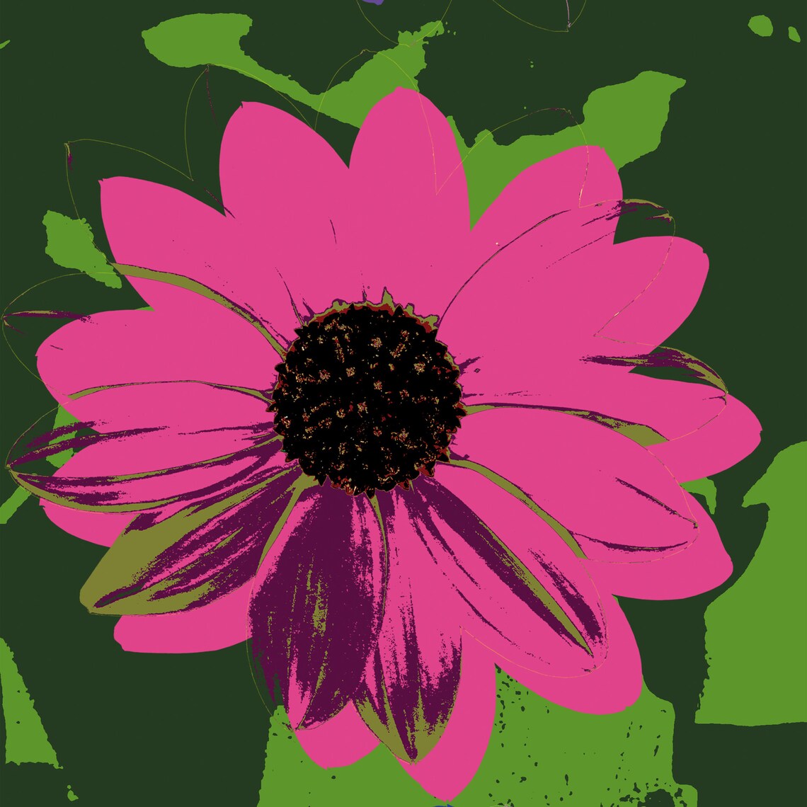 Daisy Flower Pop Art Warhol Style Print 15 X 72 - Etsy UK
