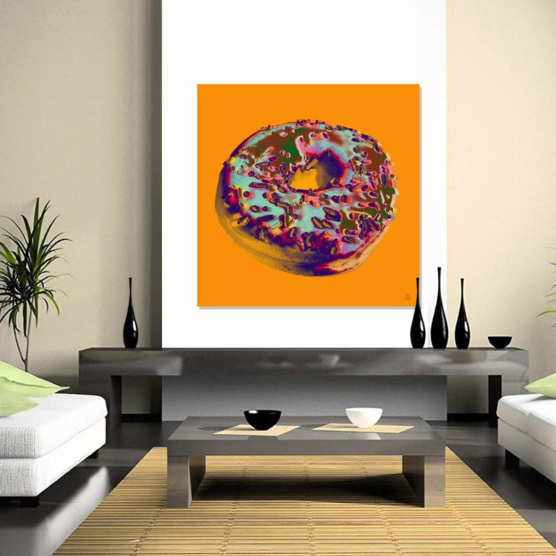 Donut Pop Art Warhol Style Print - Etsy