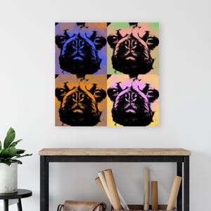 Pug Pop Art Warhol Style Print - Etsy