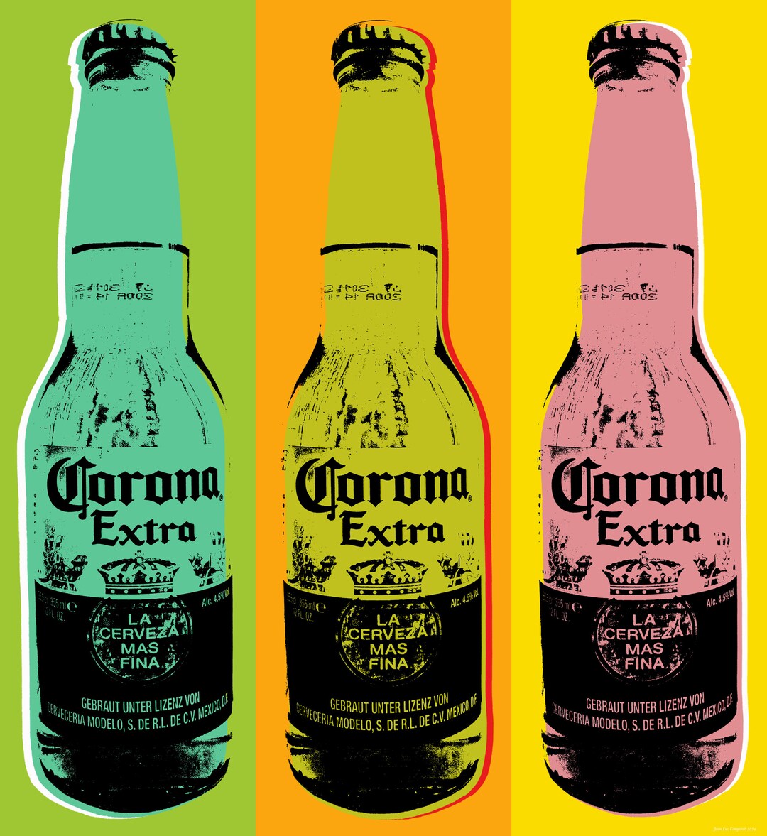 Corona Beer Pop Art Warhol Style Print - Etsy