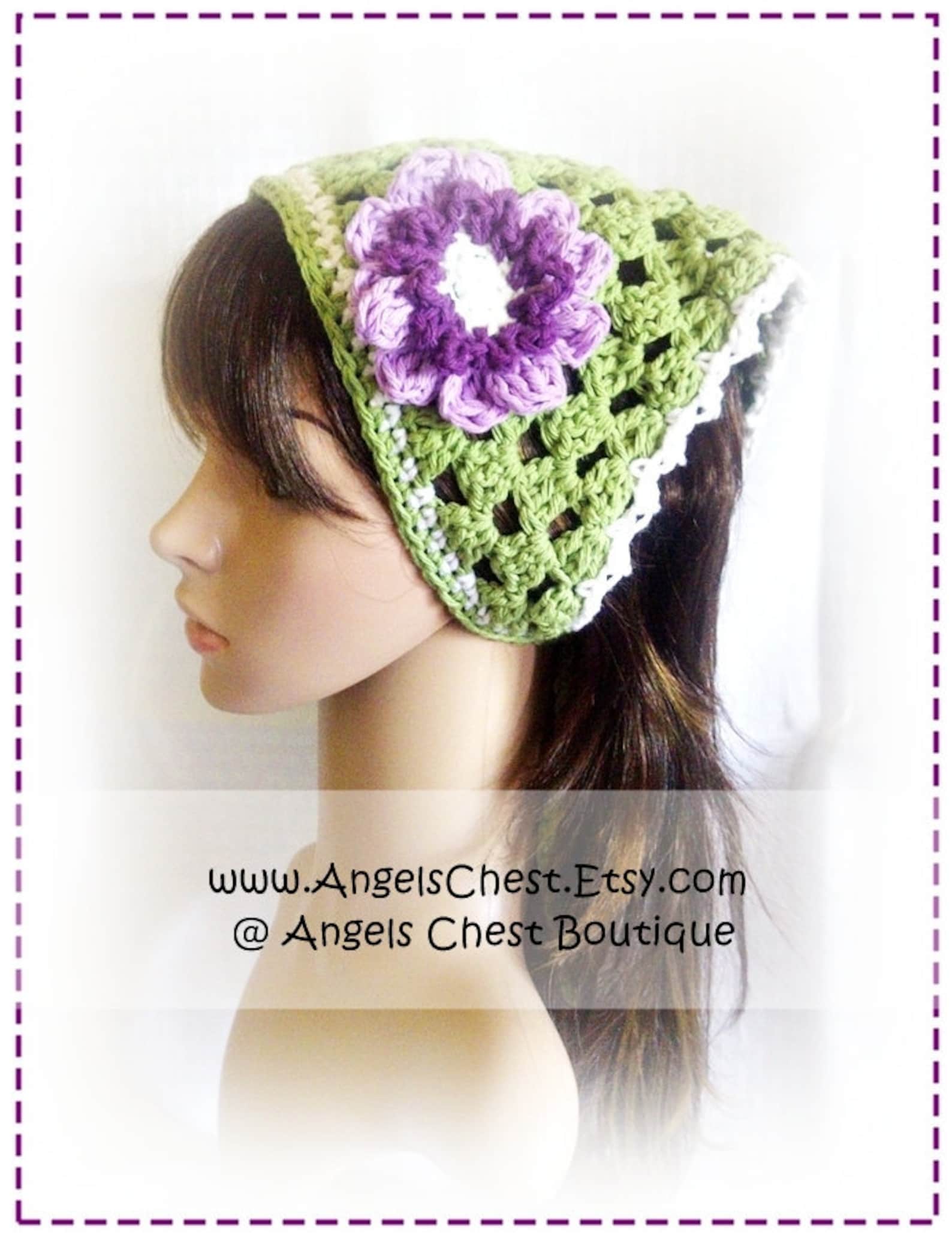 Crochet Cute Hair Kerchief Hair Accessories Spring Fashion - Etsy