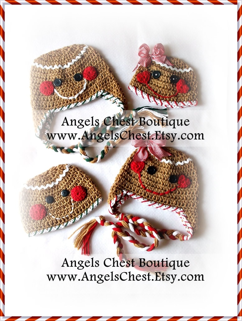 Gingerbread Cookie Crochet Hat Pattern Size Newborn to Preteen - Etsy