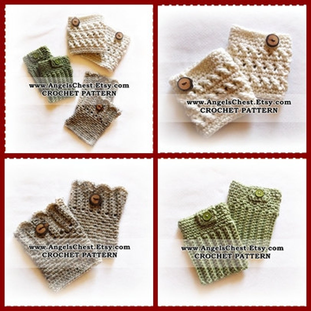 CROCHET PATTERN PDF Crocheted Boot Cuff Boot Covers Toddler to Adult ...