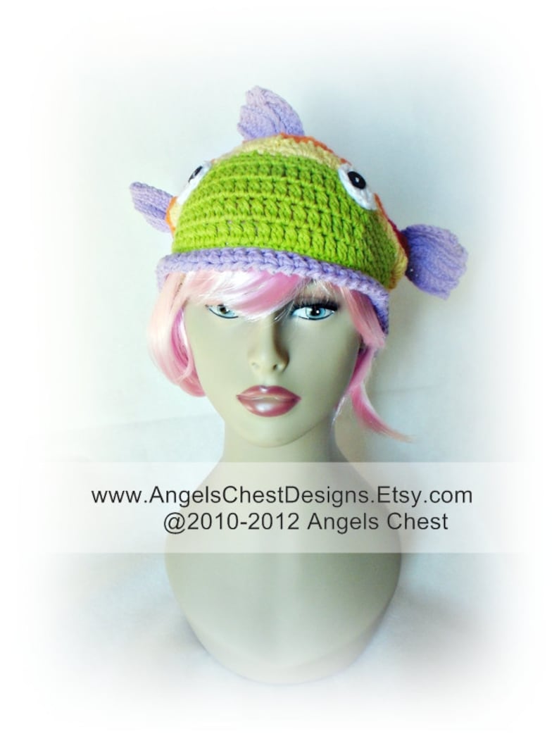 FISH HAT PDF Crochet Tutorial Pattern Something is Fishy Slouch Hat ...