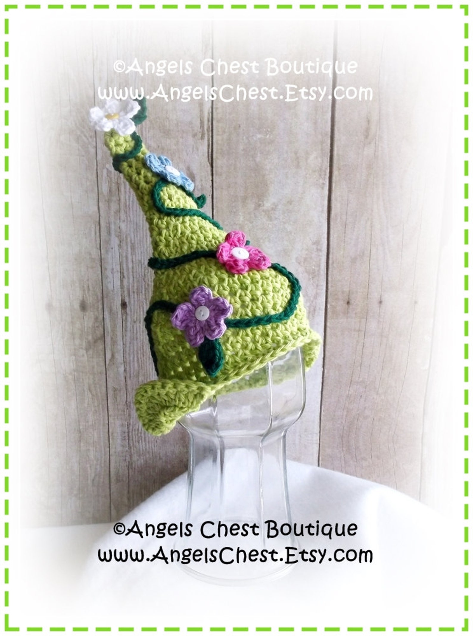Crochet GARDEN GNOME Hat PDF Pattern Sizes Newborn to Adult - Etsy
