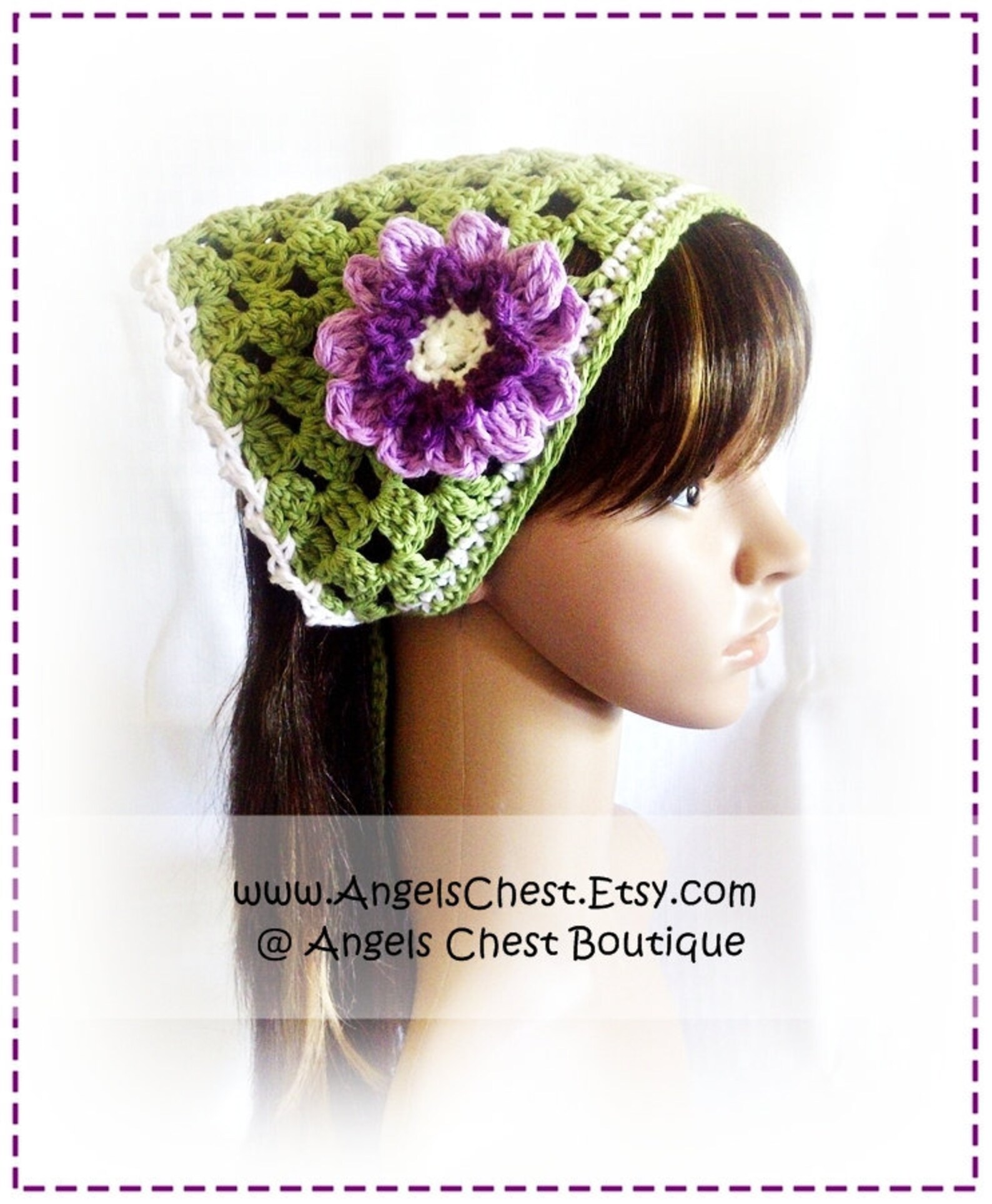 Crochet Cute Hair Kerchief Hair Accessories Spring Fashion - Etsy
