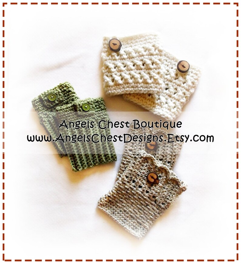 CROCHET PATTERN PDF Crocheted Boot Cuff Boot Covers Toddler to Adult ...