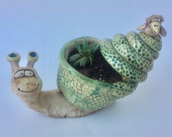 Snail planter | Etsy