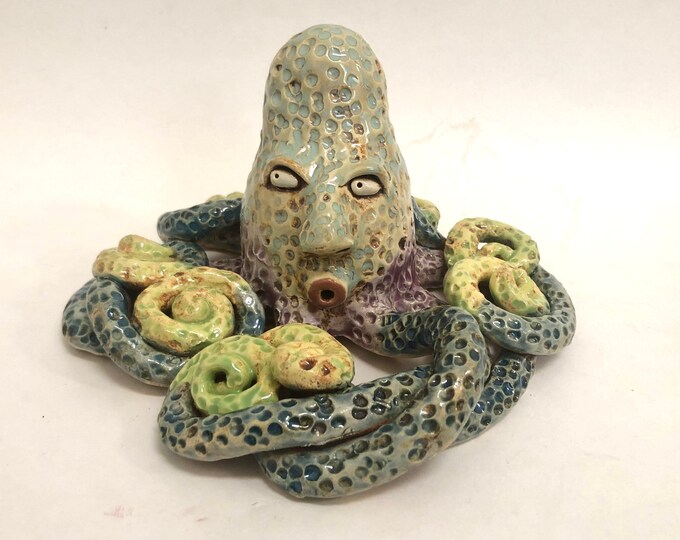 Octopus Hand Sculpted Stoneware - Etsy
