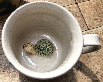 Snail Mug 16 Oz Nature Lover Gift Handmade Stoneware Coffee Mug Tea ...