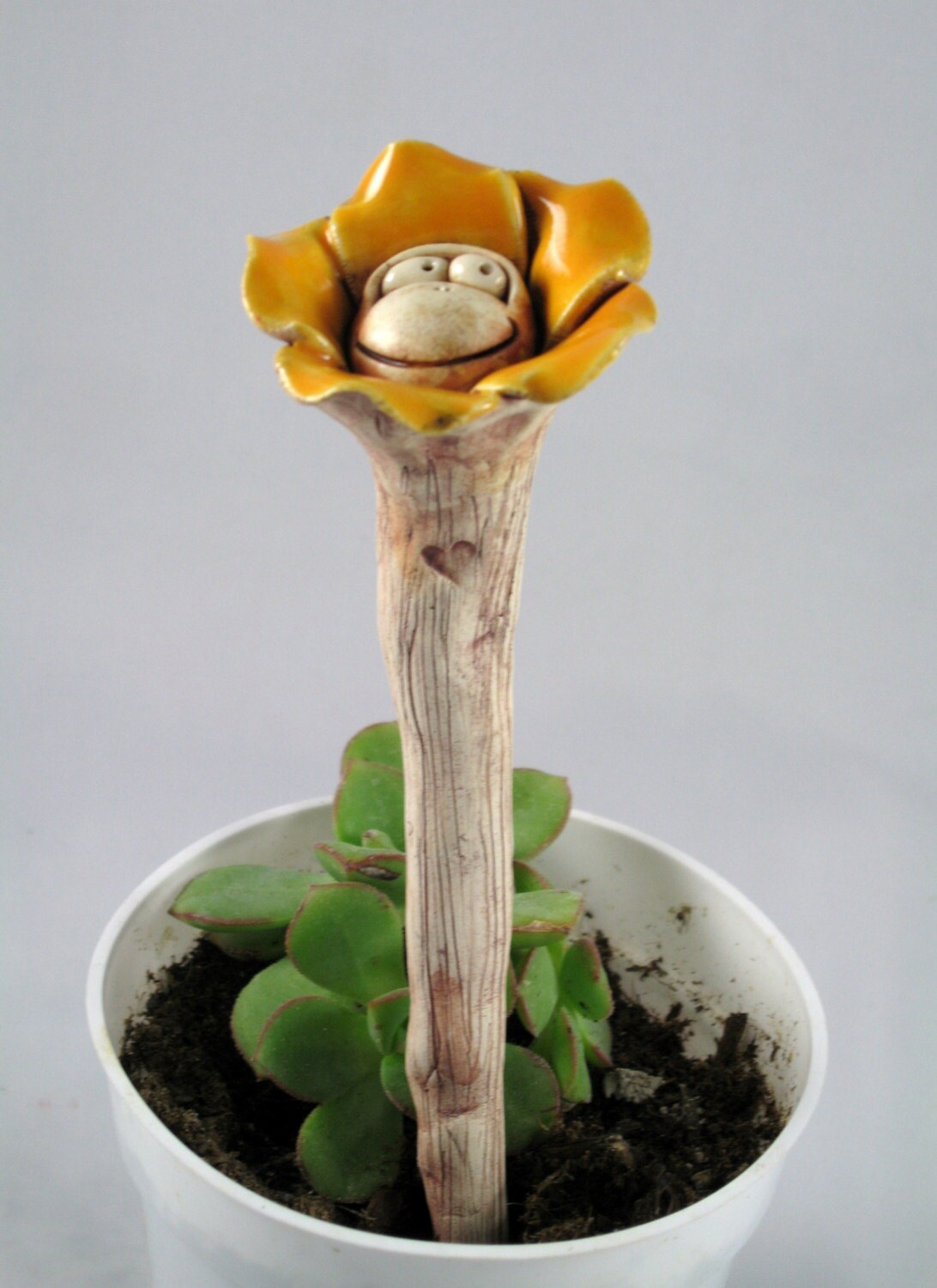 Planter Creep Medium Flower Handmade Stoneware - Etsy