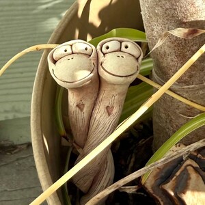 Planter Creeps Tiny Double Handmade Stoneware - Etsy