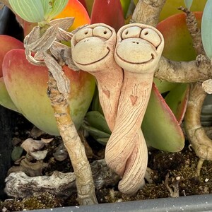 Planter Creeps Tiny Double Handmade Stoneware - Etsy