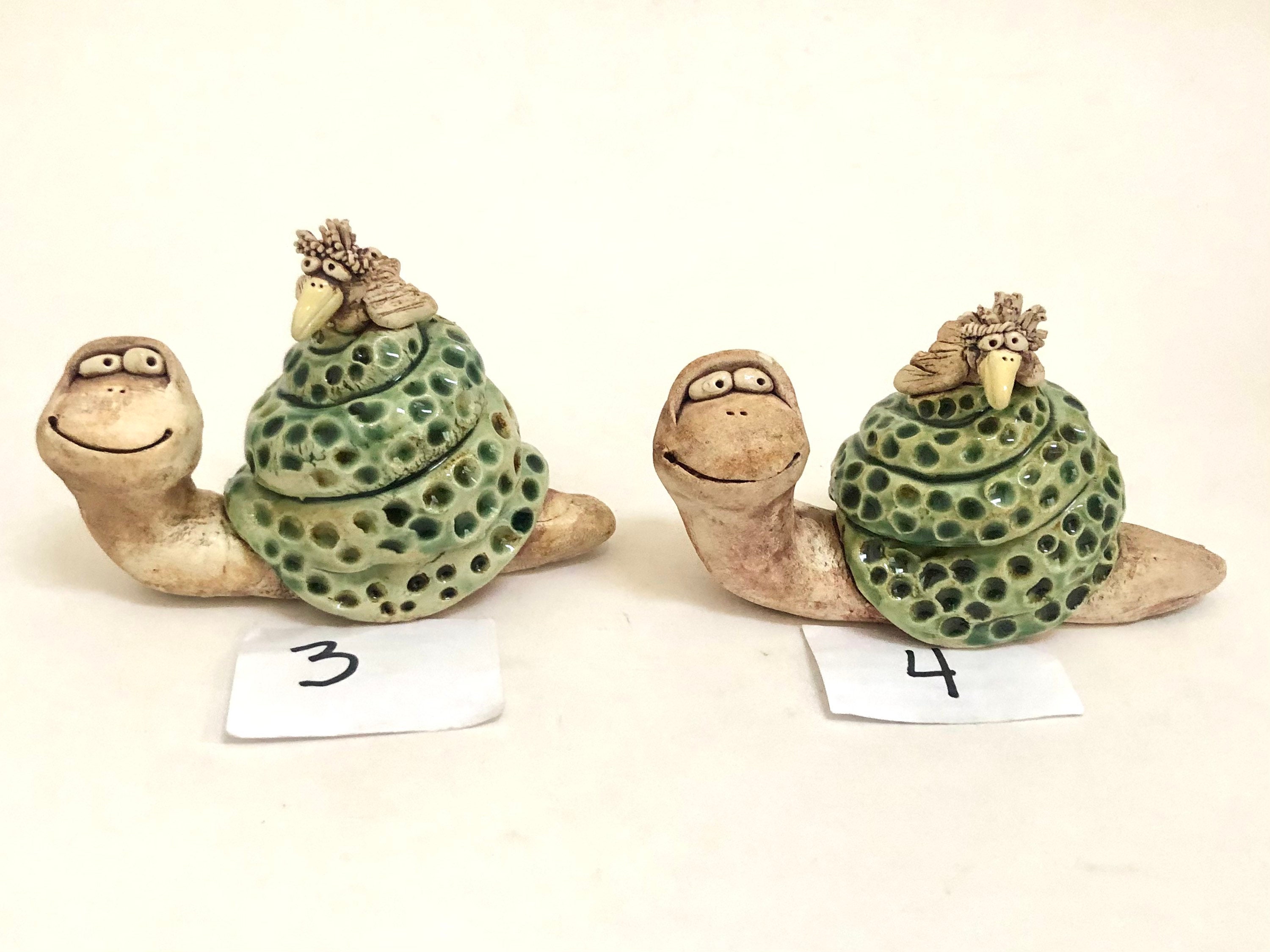 Snail with bird Handmade Stoneware | Etsy