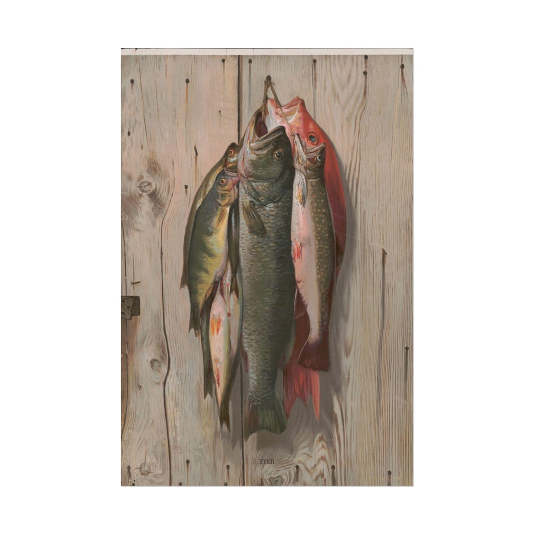 Vintage Fishing Poster Rolled Poster - Wall Art, Home Decor, Nautical ...