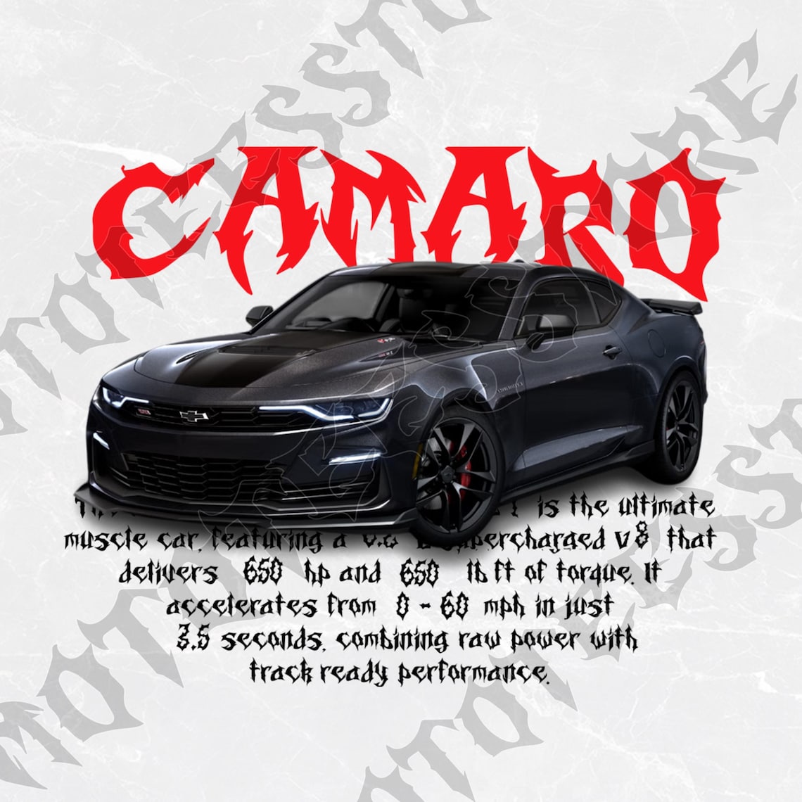 Chevrolet Camaro ZL1 Shirt, Supercharged V8 Muscle Car Tee, High ...