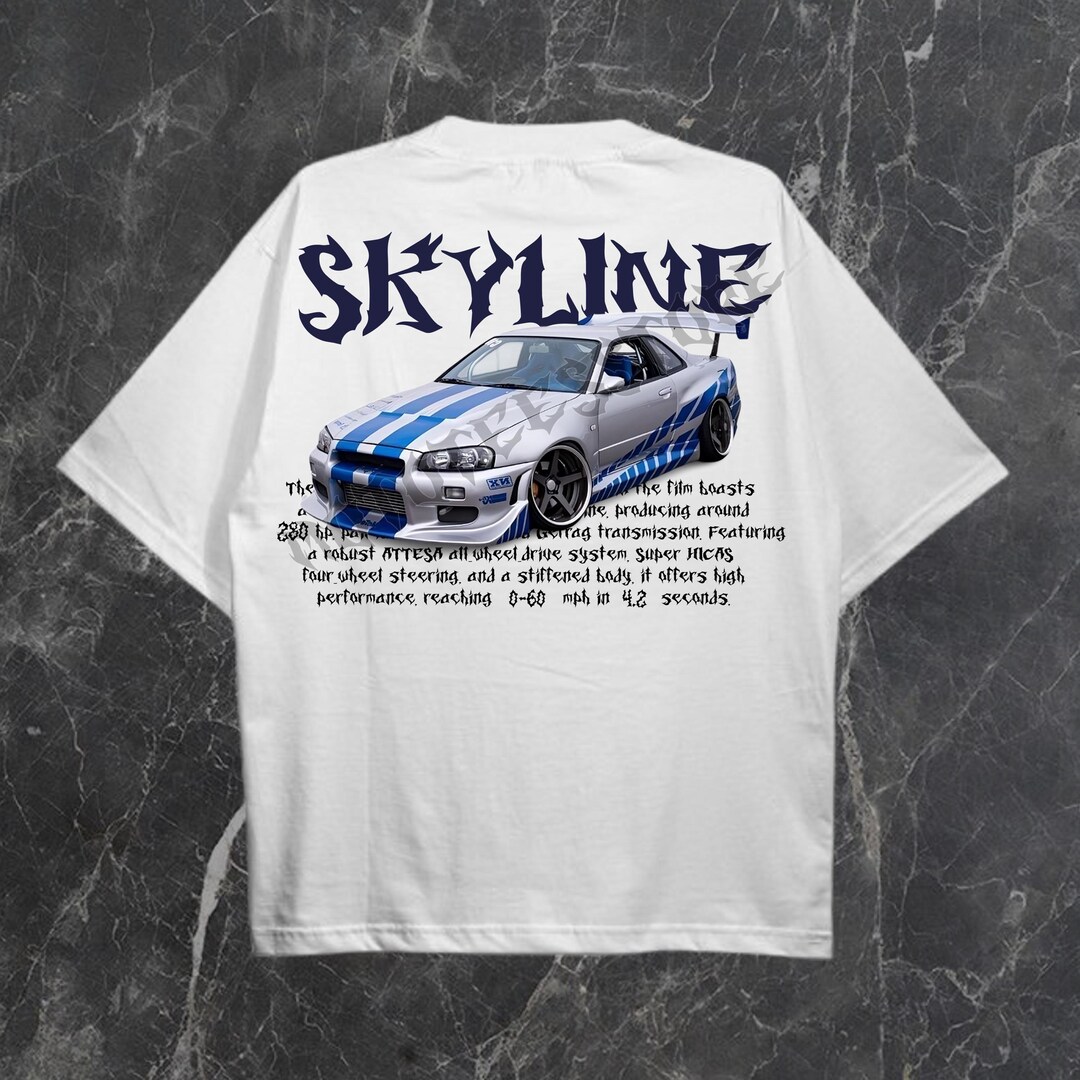 Skyline GTR Shirt, Fast & Furious Inspired Tee, JDM Legend Apparel ...