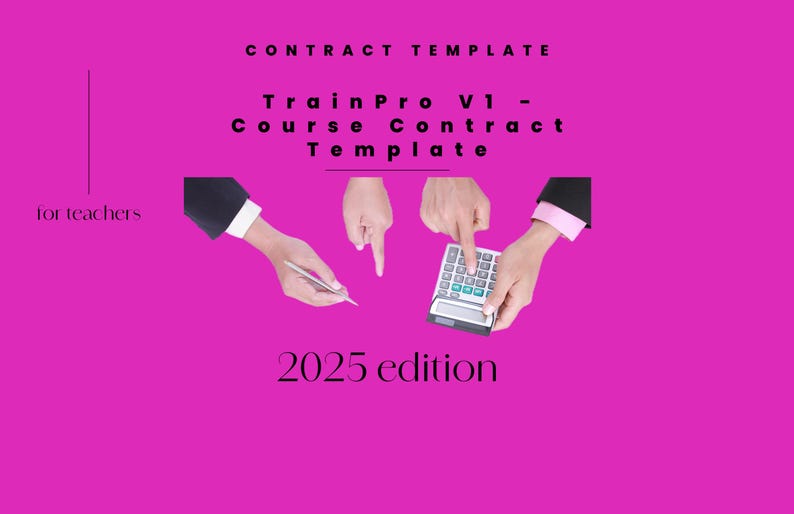 Trainpro V1 - Course Contract Template | Teacher and Student Agreement ...