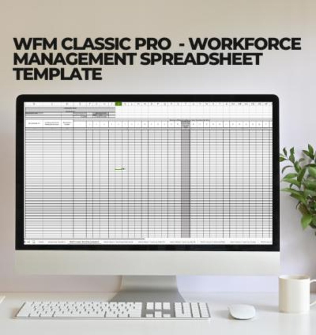 WFM Classic Pro Workforce Management Spreadsheet Template Employee ...