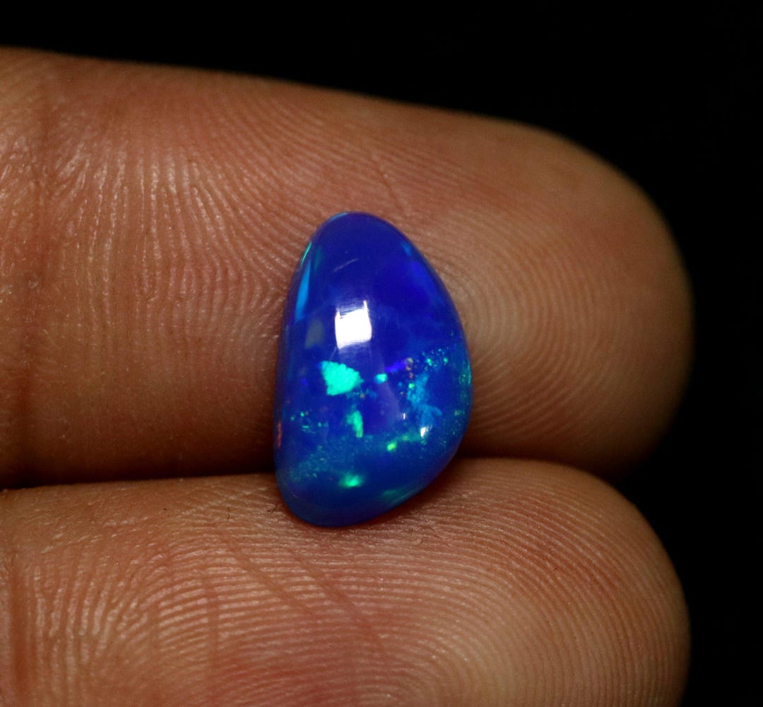 Blue Electric Fire Ethiopian Opal Gemstone 1.65 CT Super Flashy Opal ...