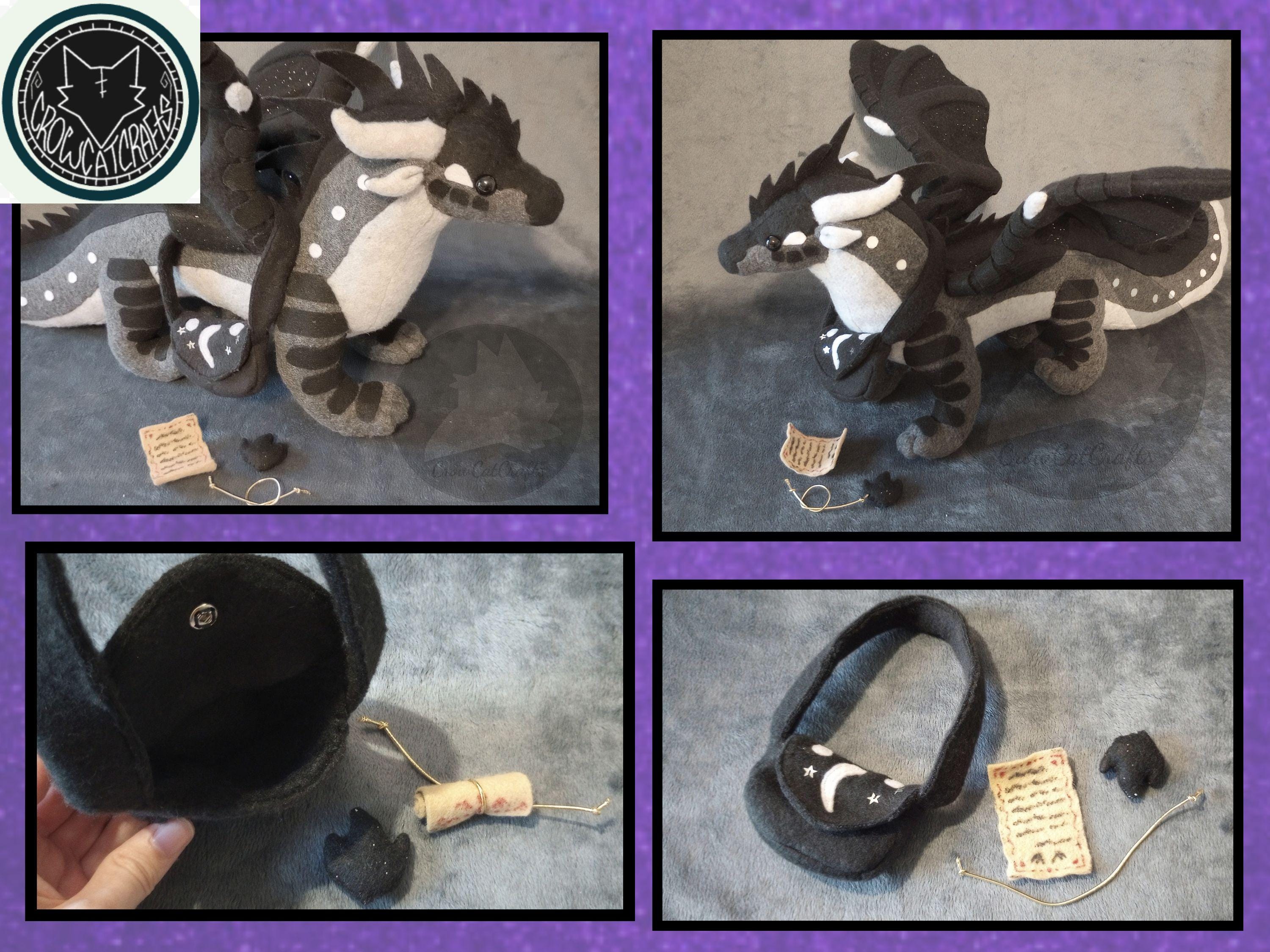 Wings of Fire Moonwatcher Plush Nightwing- Crowcatcrafts - Etsy