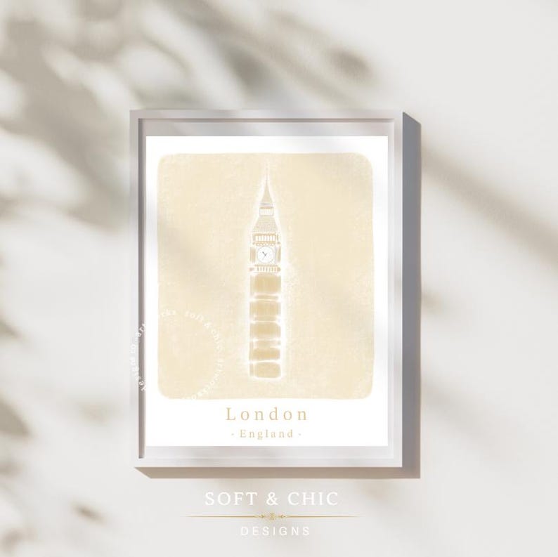 Big Ben Print, Big Ben Drawing, London England Poster, Europe Art ...