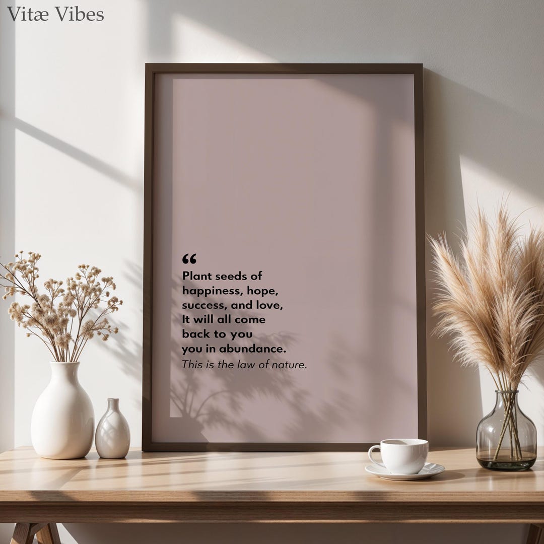 Quote About Life Poster | Inspirational Proverbs Print, Minimalist ...