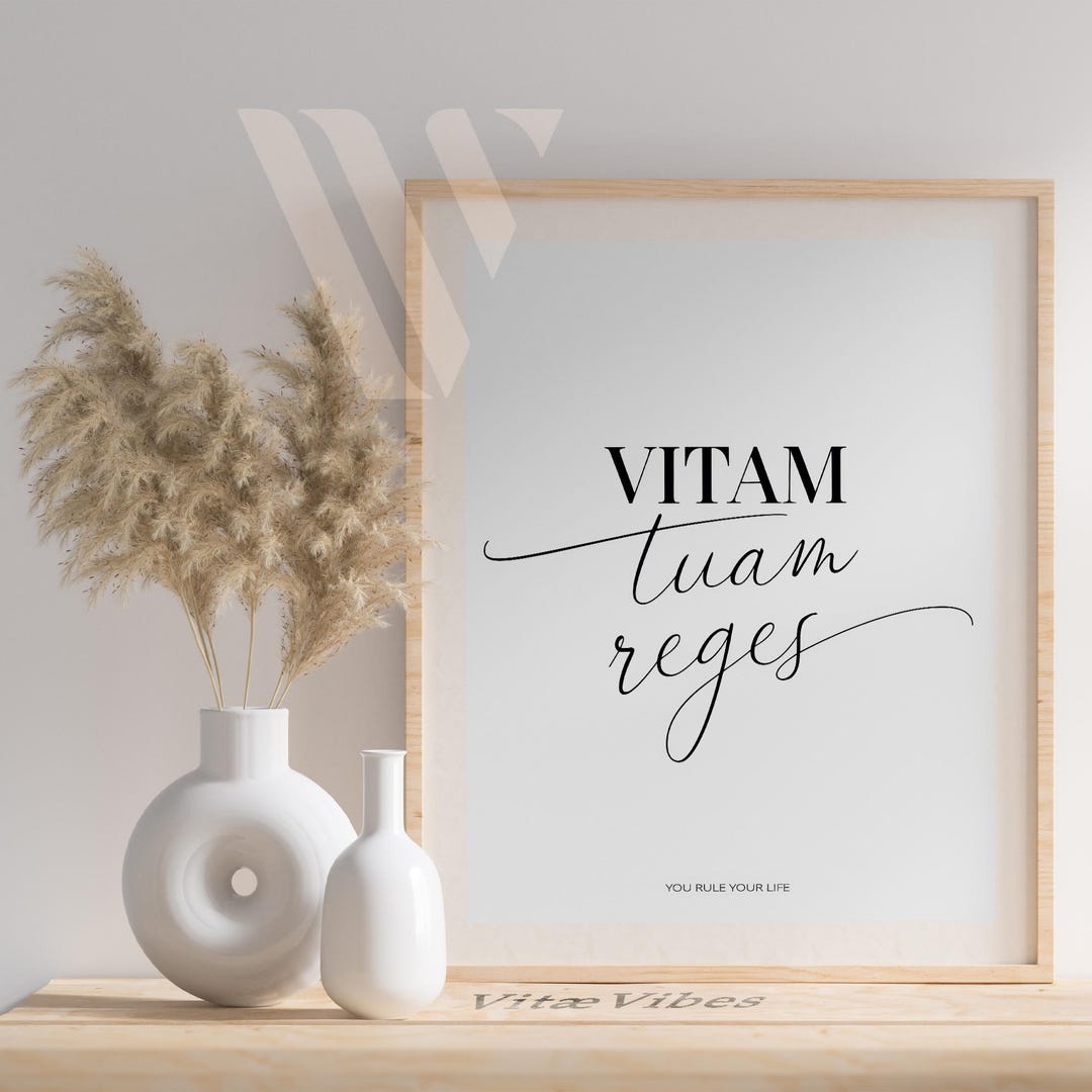 Latin Calligraphy Wall Art | Famous Quotes Printable | Powerful Proverb ...