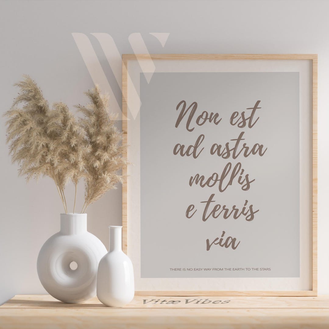 Latin Calligraphy Wall Art | Famous Quotes Printable | Powerful Proverb ...
