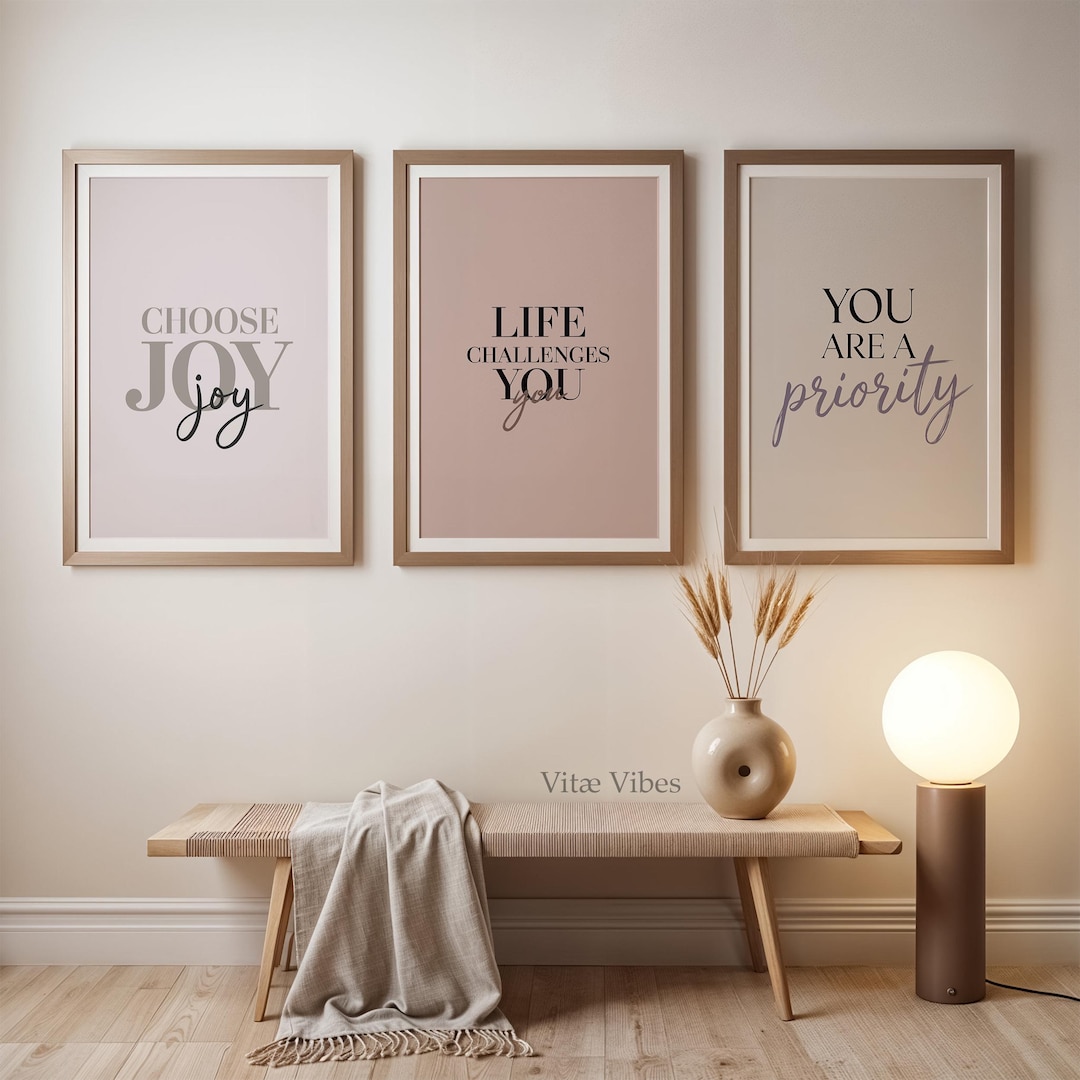 3 Positivity Sentence Poster | Quote About Life Print | Minimalist Self ...