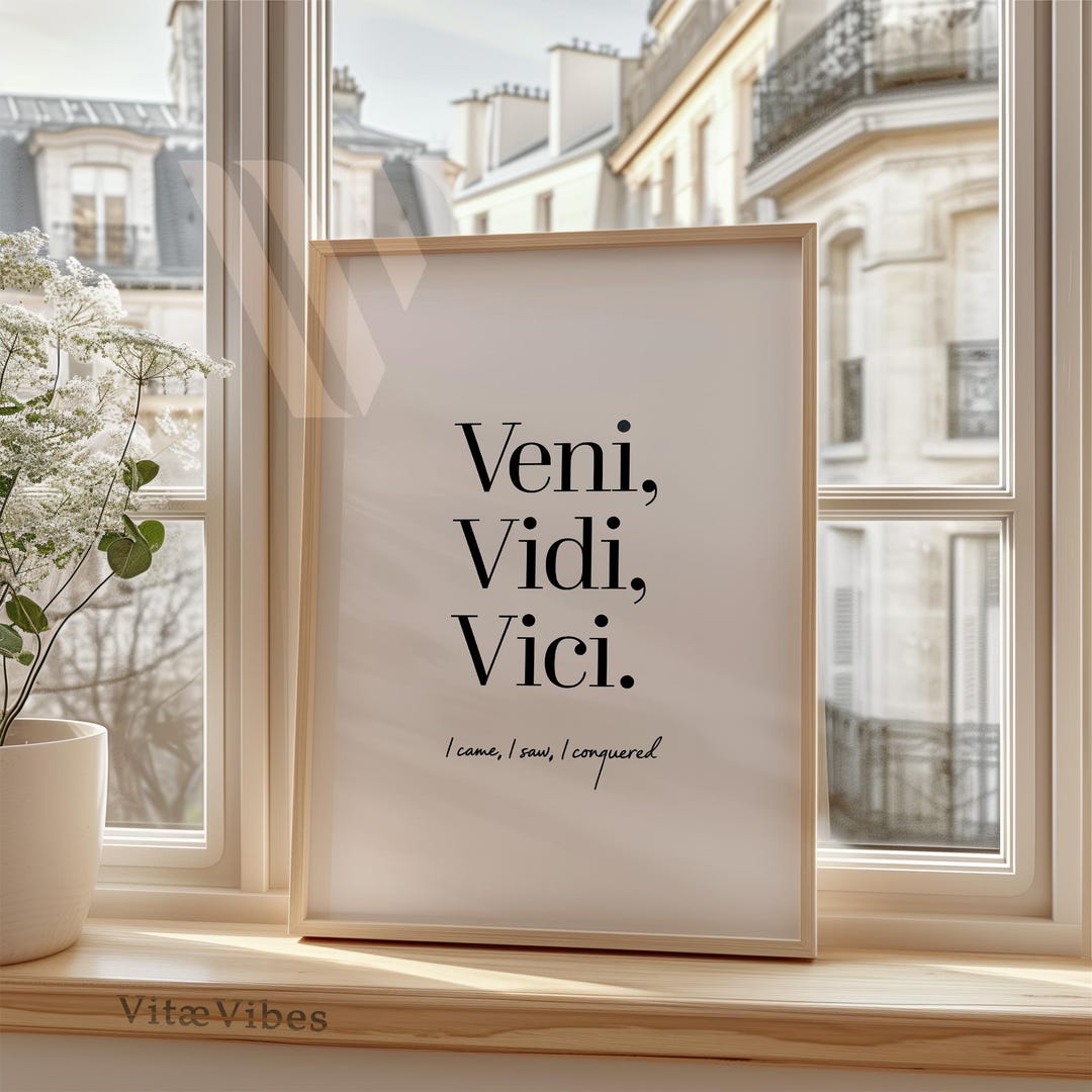 Latin Calligraphy Wall Art | Famous Quotes Printable | Powerful Proverb ...