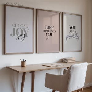 3 Positivity Sentence Poster | Quote About Life Print | Minimalist Self ...
