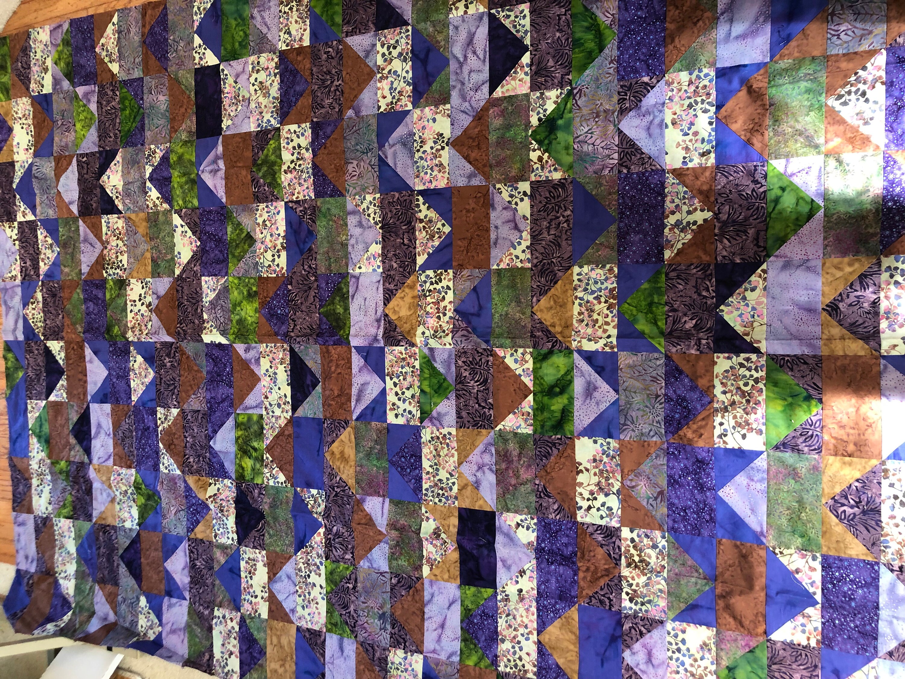 Batik Flying Geese Quilt Top - Etsy