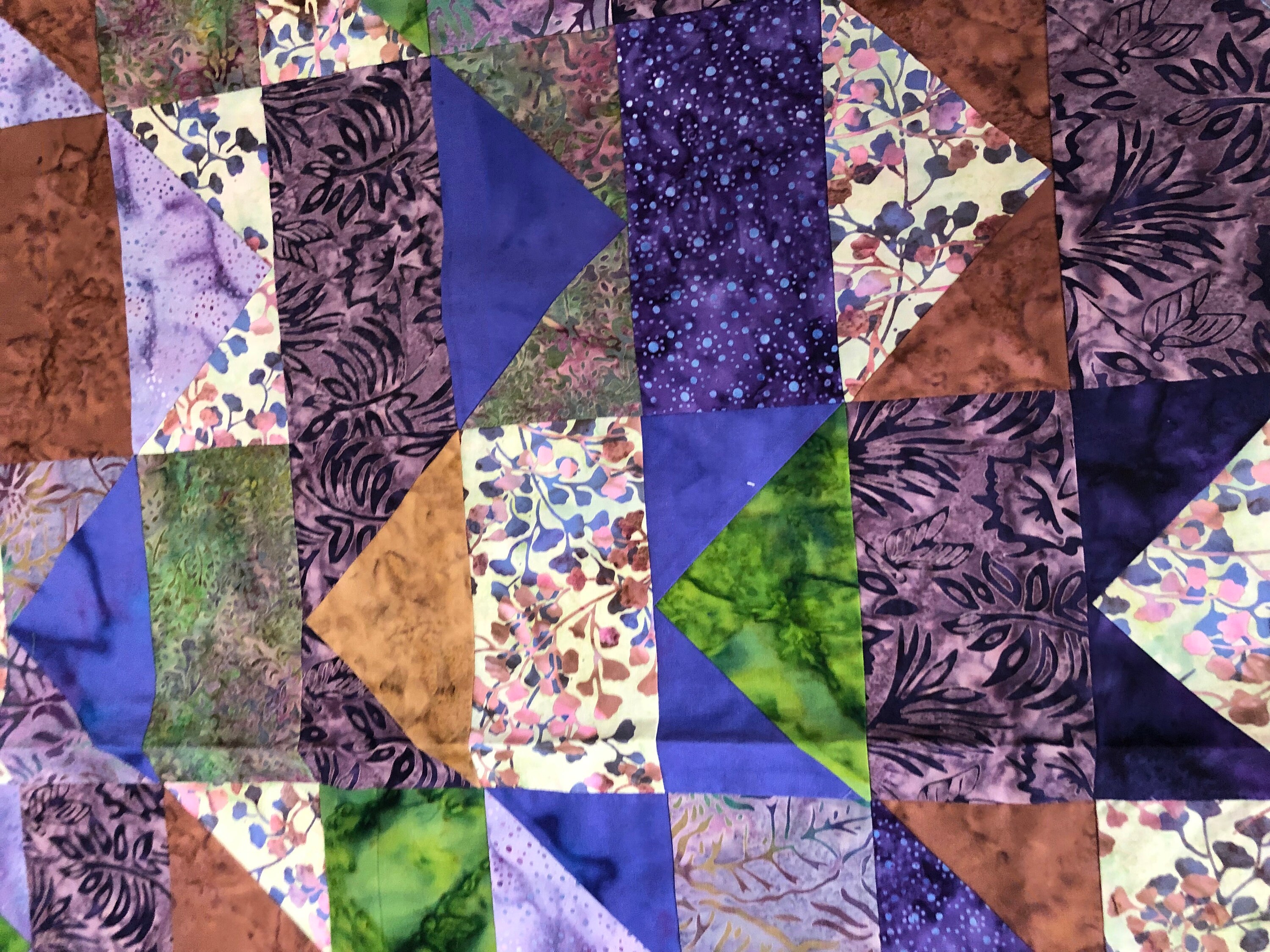 Batik Flying Geese Quilt Top - Etsy