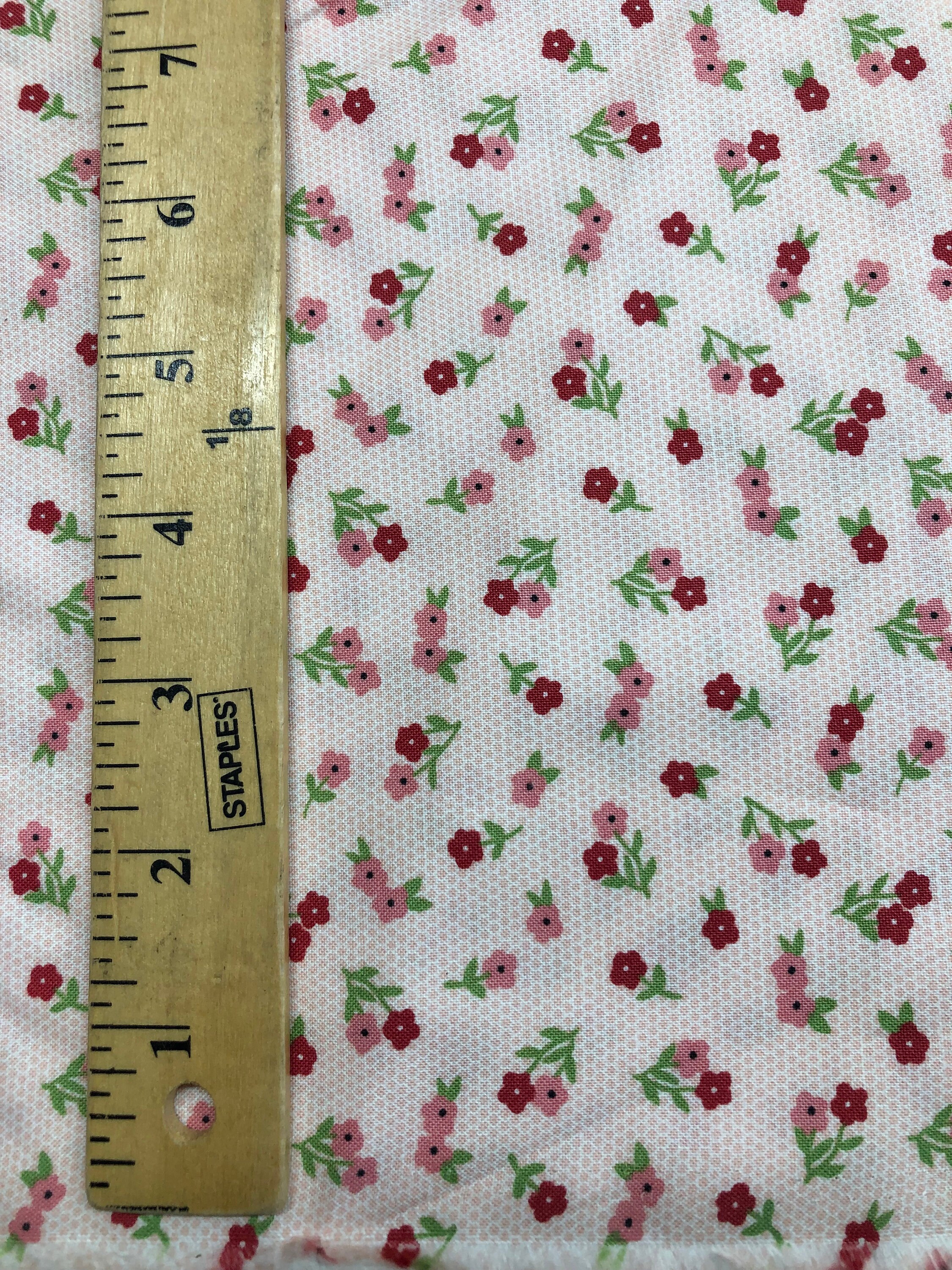 Pink Flowers Calico - Etsy