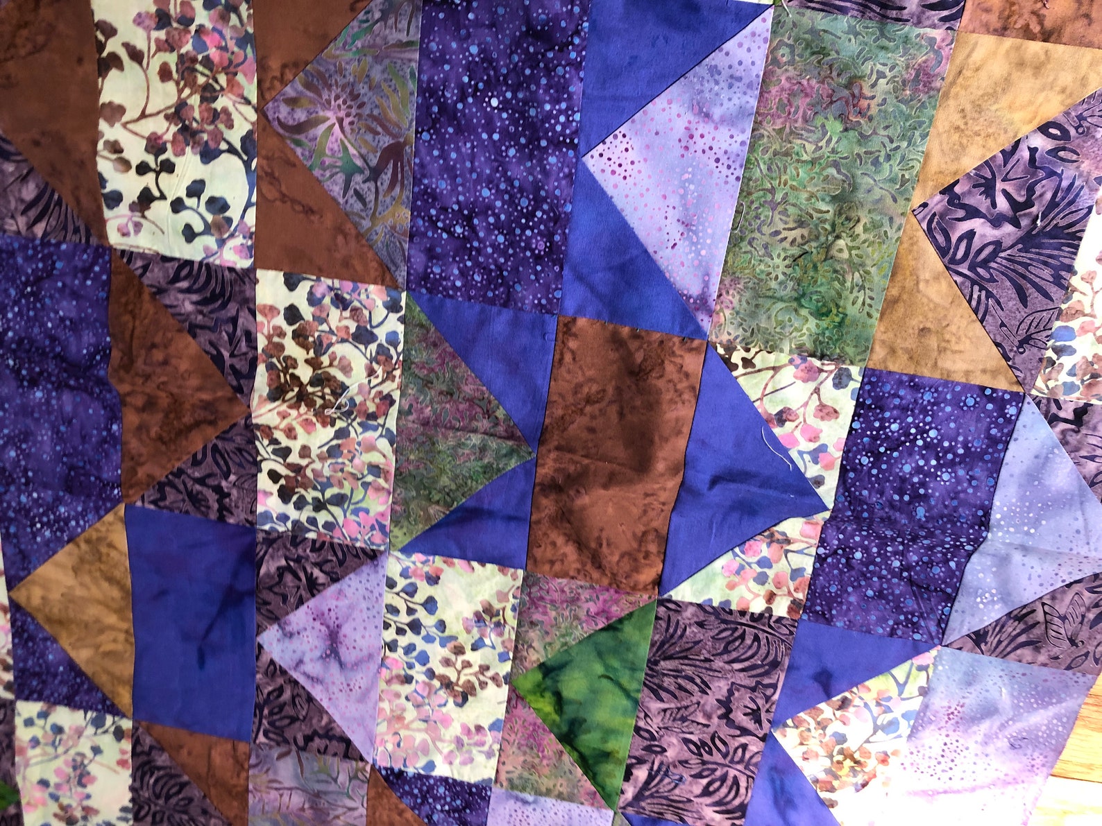 Batik Flying Geese Quilt Top - Etsy