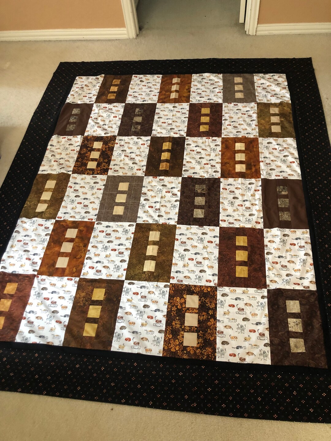 Troublesome Cats Quilt Top - Etsy