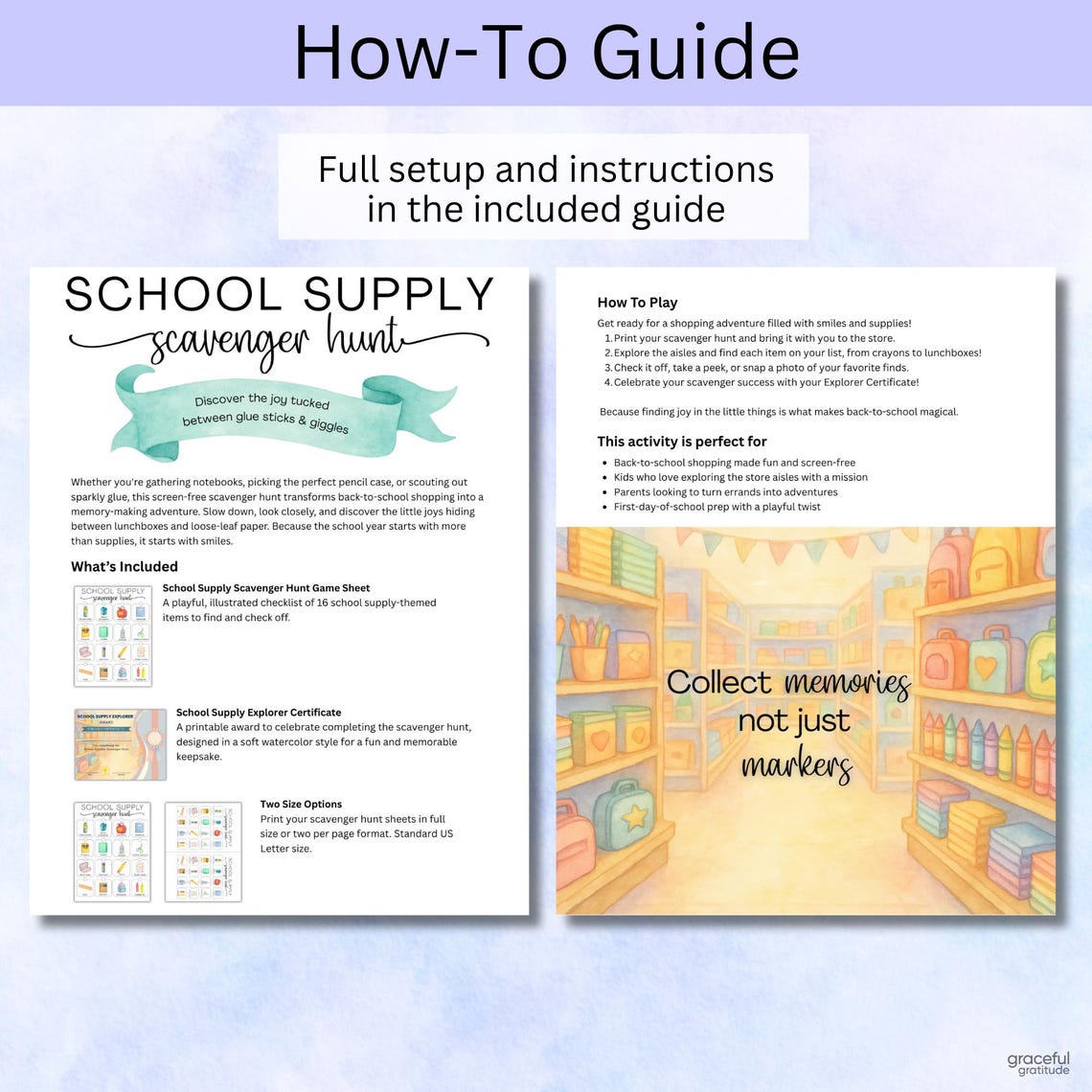 School Supply Scavenger Hunt Printable – Fun Back-to-school Activity ...