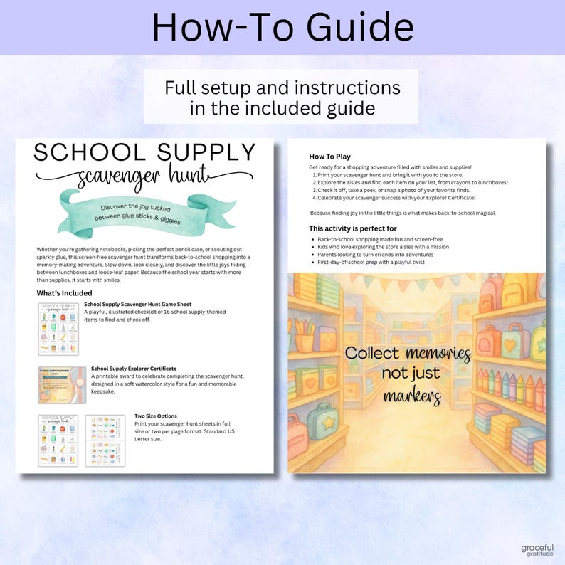 School Supply Scavenger Hunt Printable – Fun Back-to-school Activity ...