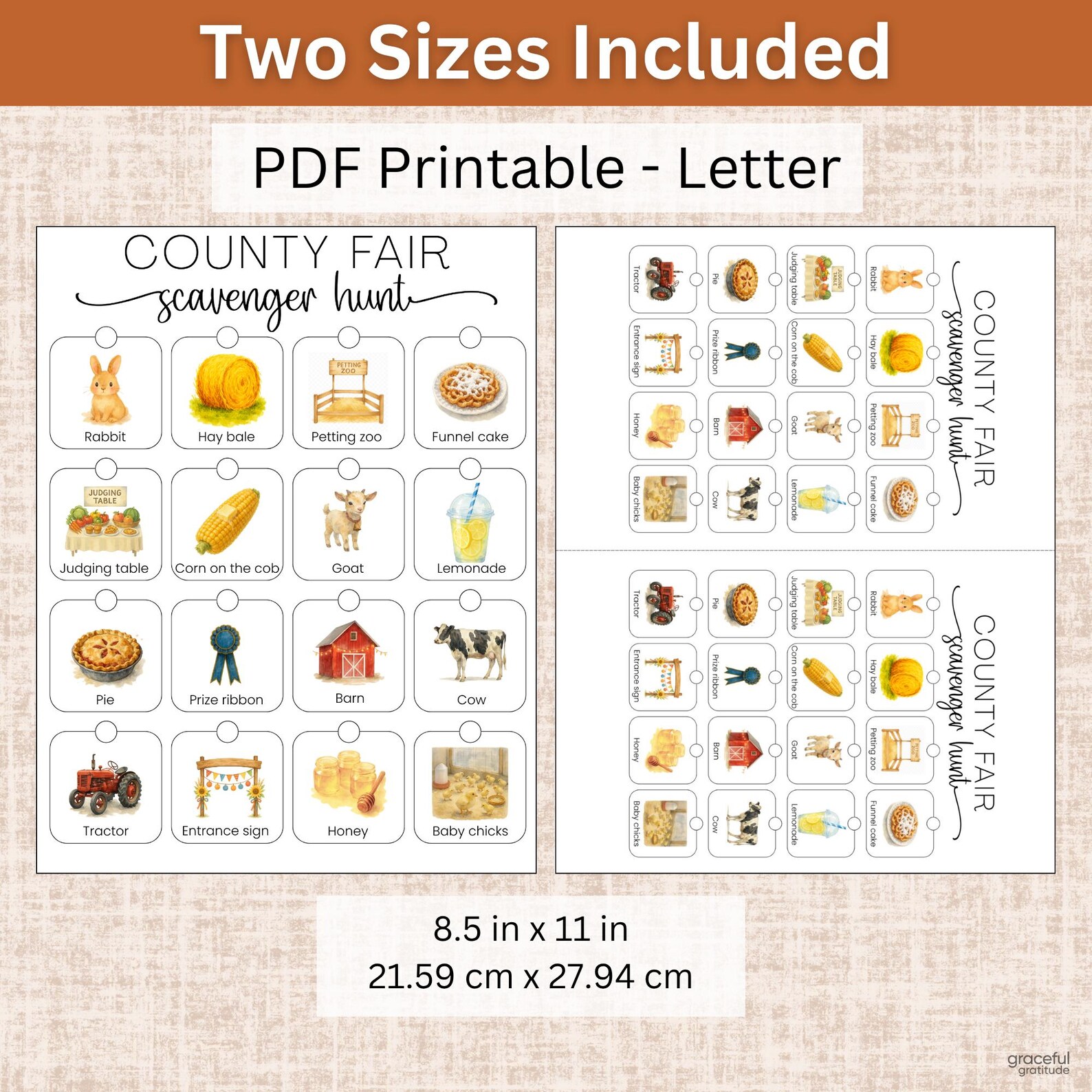 County Fair Scavenger Hunt Printable | Outdoor Activity for Kids ...